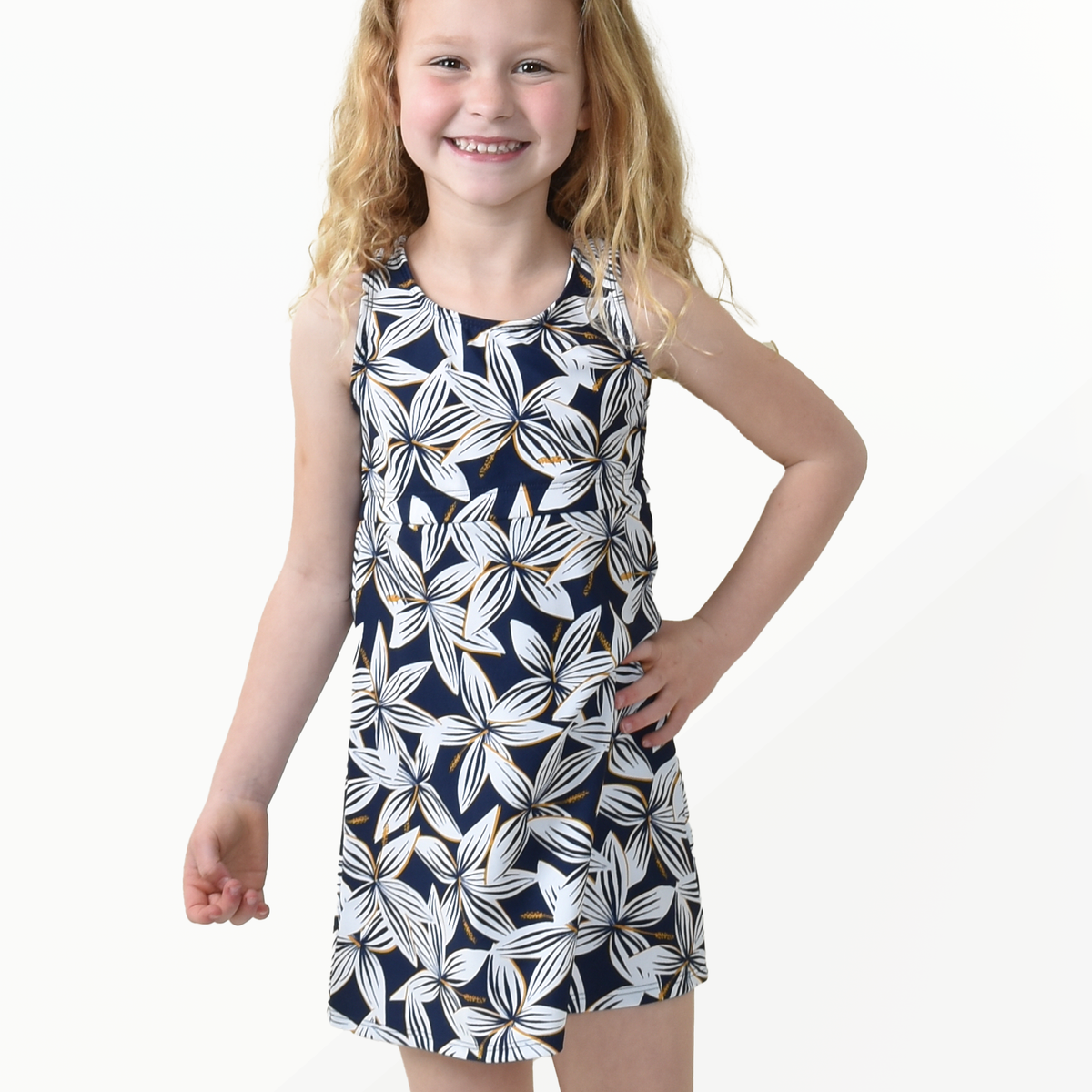 Spunkwear | Girls Original Dress in Blue Neptune