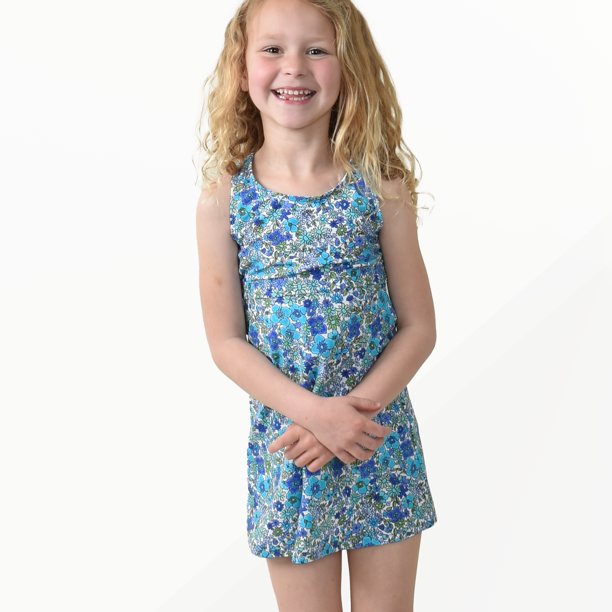 Spunkwear | Girls Original Dress in Blue Neptune